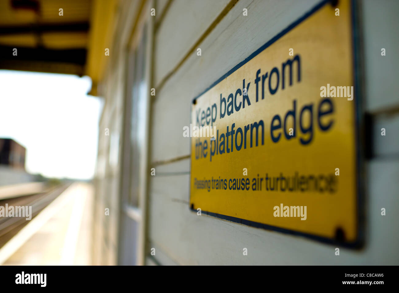 Platform warning sign hi-res stock photography and images - Alamy