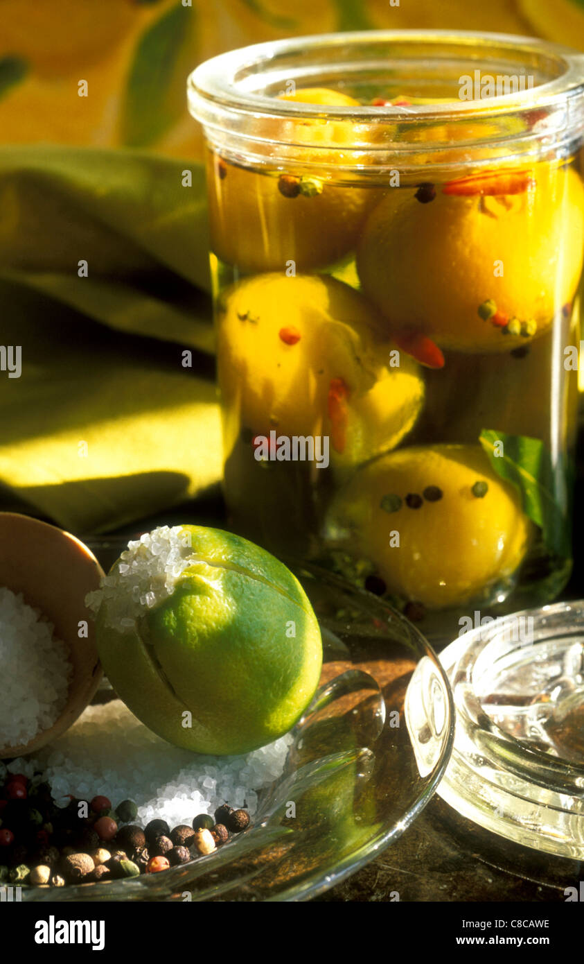 Preserved lemons with salt hi-res stock photography and images - Alamy