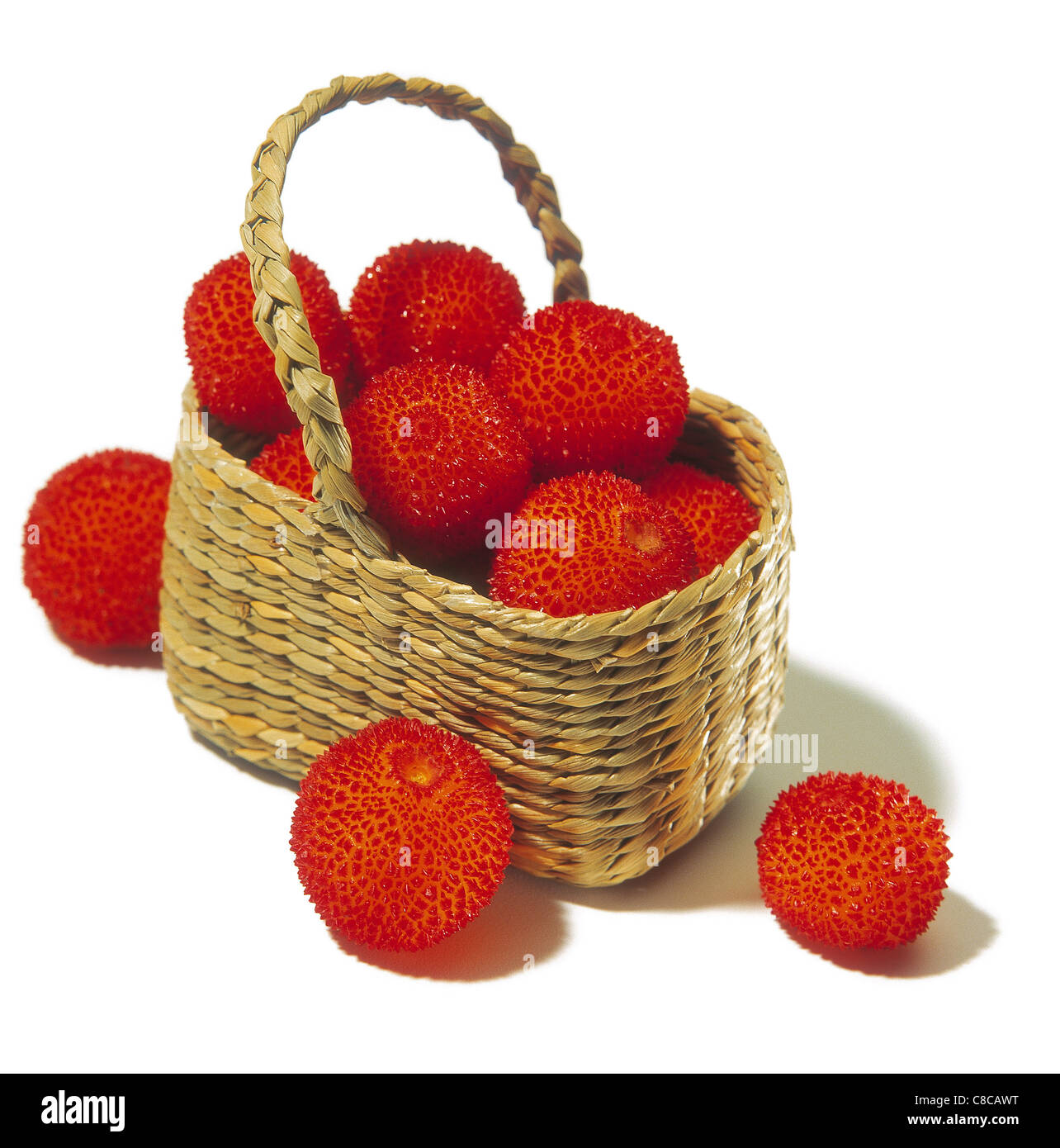 Arbutus berries in punnet basket Stock Photo - Alamy