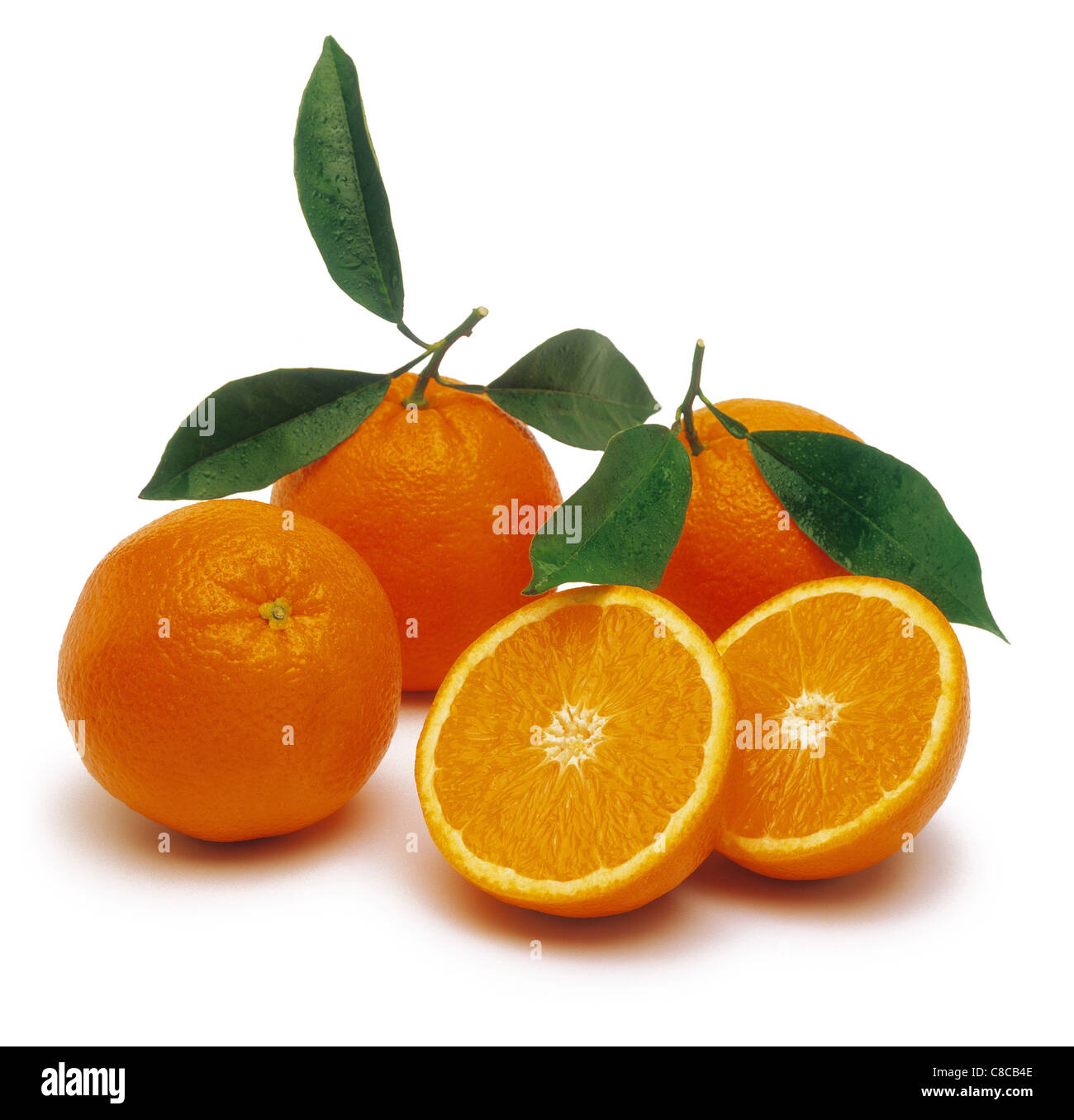 Whole and sliced oranges Stock Photo - Alamy
