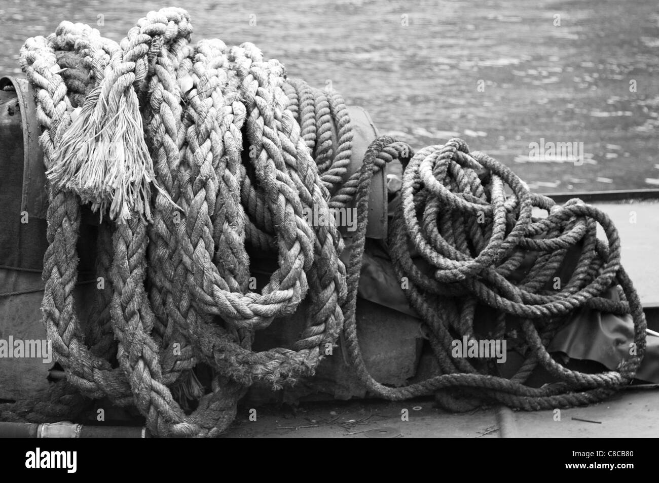 Ropes on Black and White Stock Photos & Images - Alamy