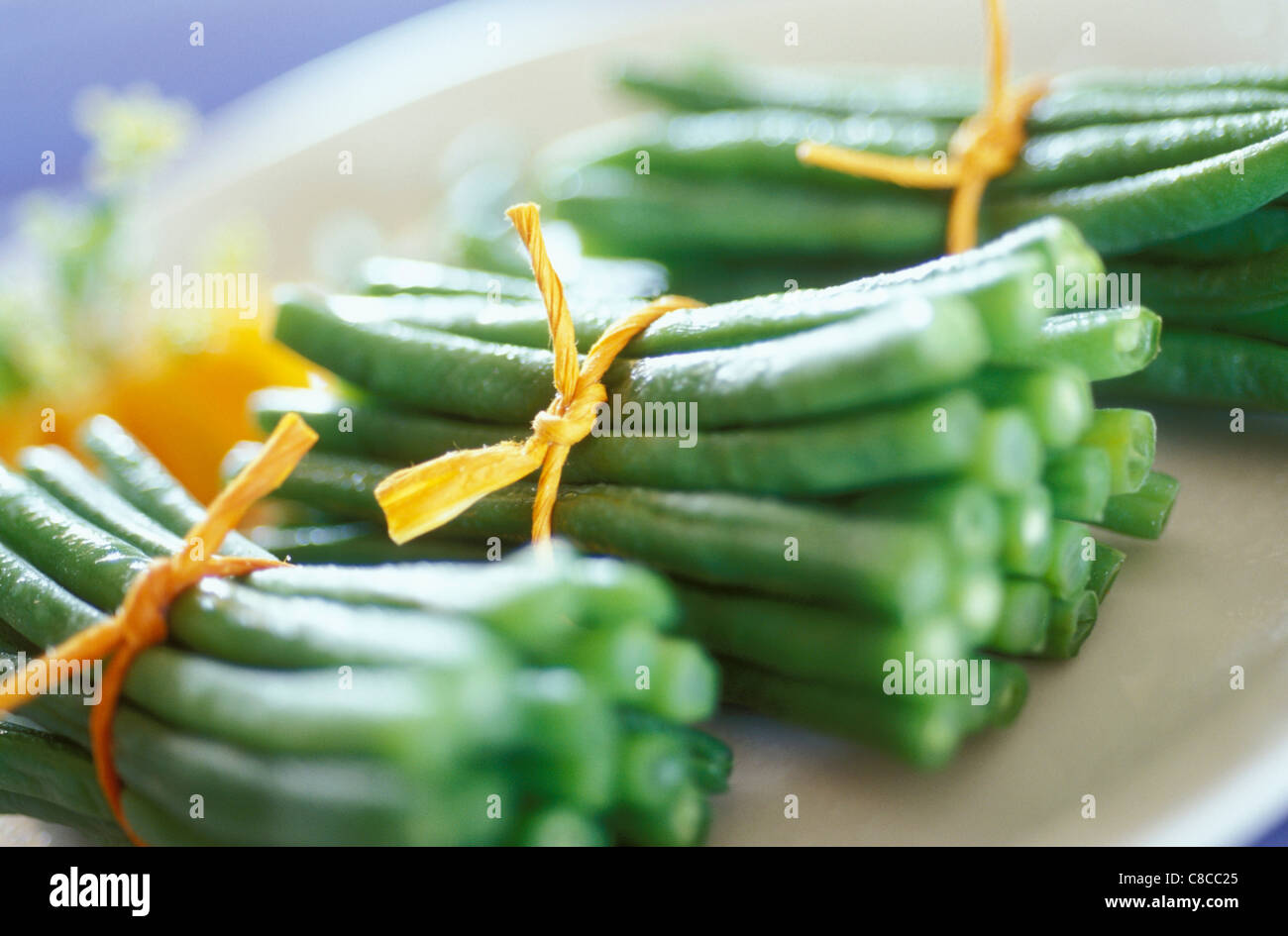 Bundles of French beans Stock Photo - Alamy