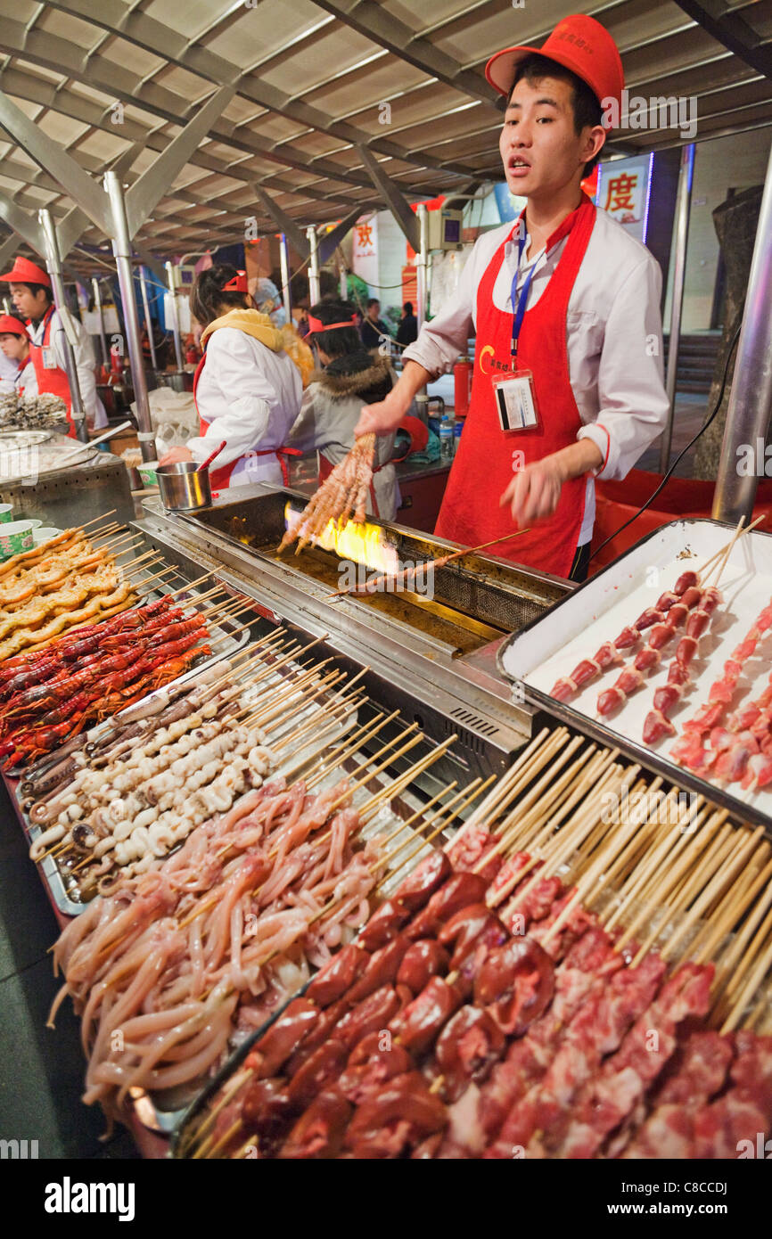China, Beijing, Wangfujing Street, Donghuamen Night Food Market Stock ...