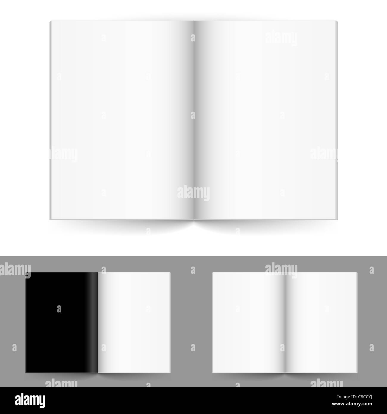 Realistic magazine set number four. Illustration on white background ...