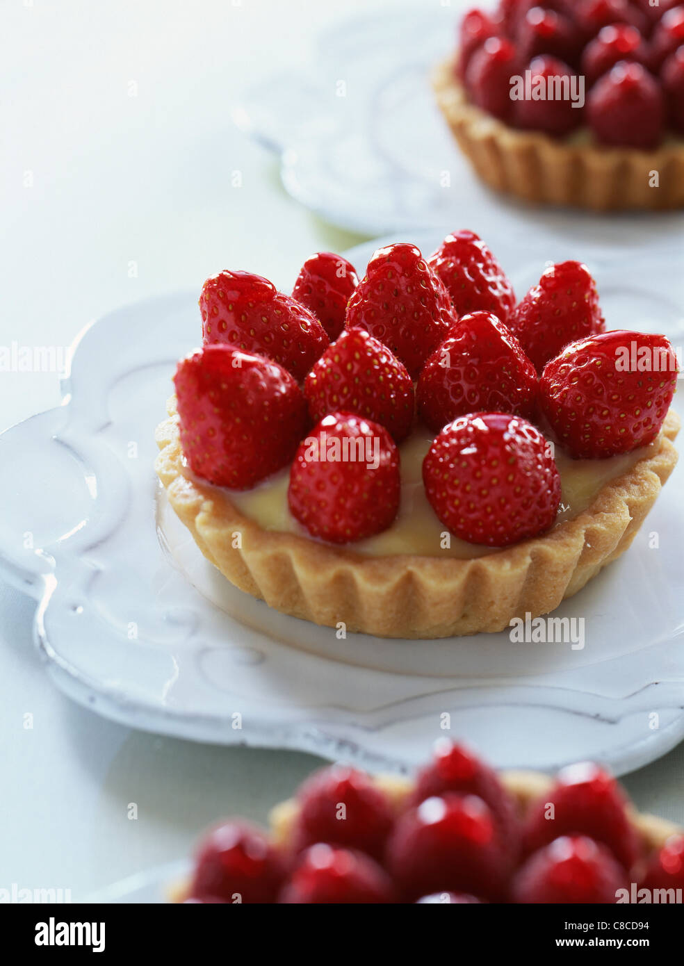 Individual custard tart dessert hi-res stock photography and images - Alamy