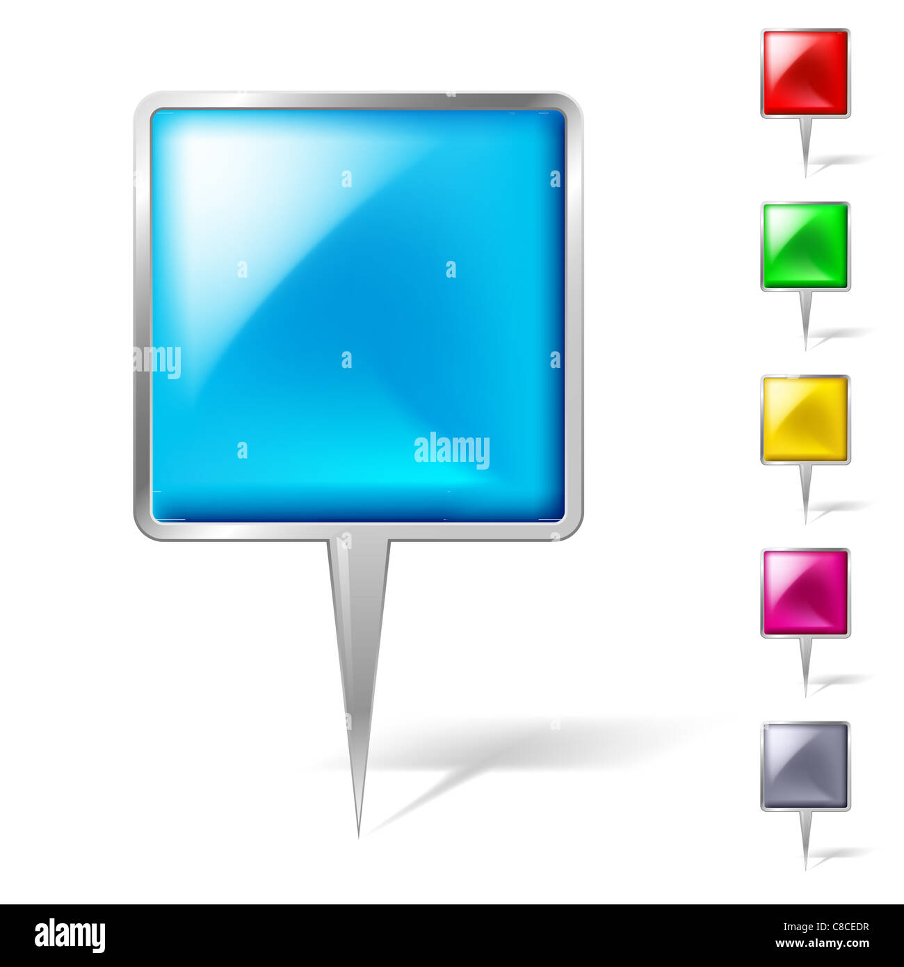 Pointers set. Illustration on white background for design Stock Photo ...