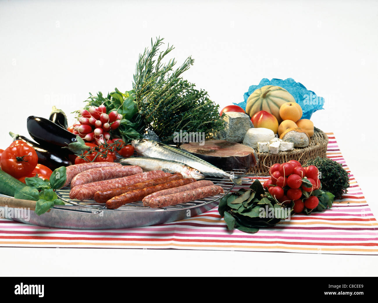 Selection of food products Stock Photo - Alamy