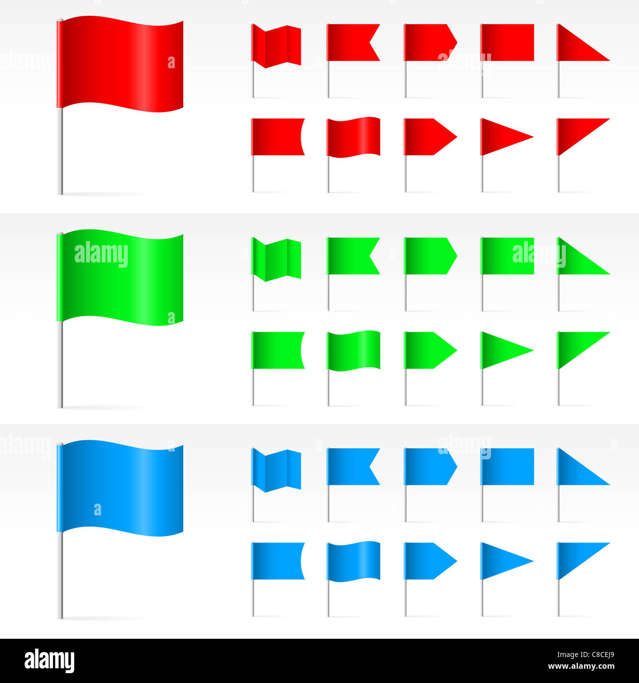 Set of simple Banners. Illustration on white background Stock Photo - Alamy