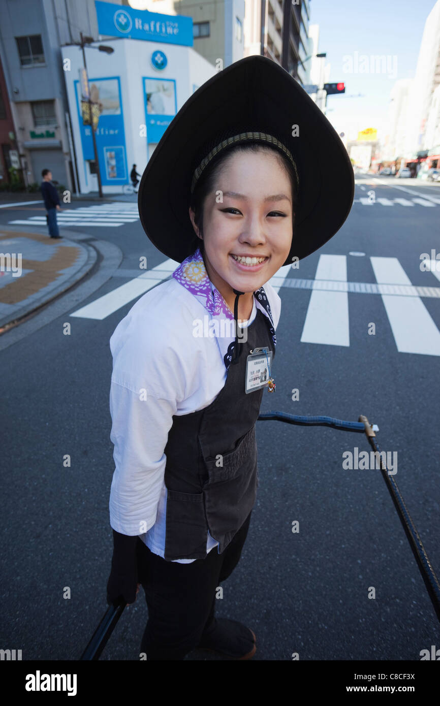 Japan, Tokyo, Asakusa, Female Rickshaw Porter Stock Photo - Alamy