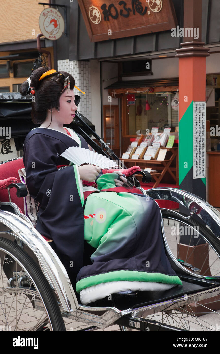 Japan, Tokyo, Asakusa, Geisha in Rickshaw Stock Photo - Alamy