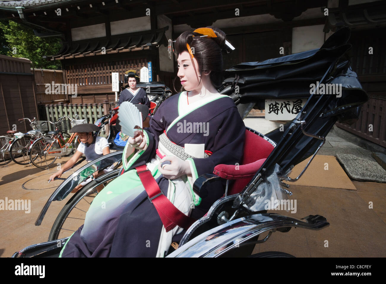 Japan, Tokyo, Asakusa, Geisha in Rickshaw Stock Photo - Alamy