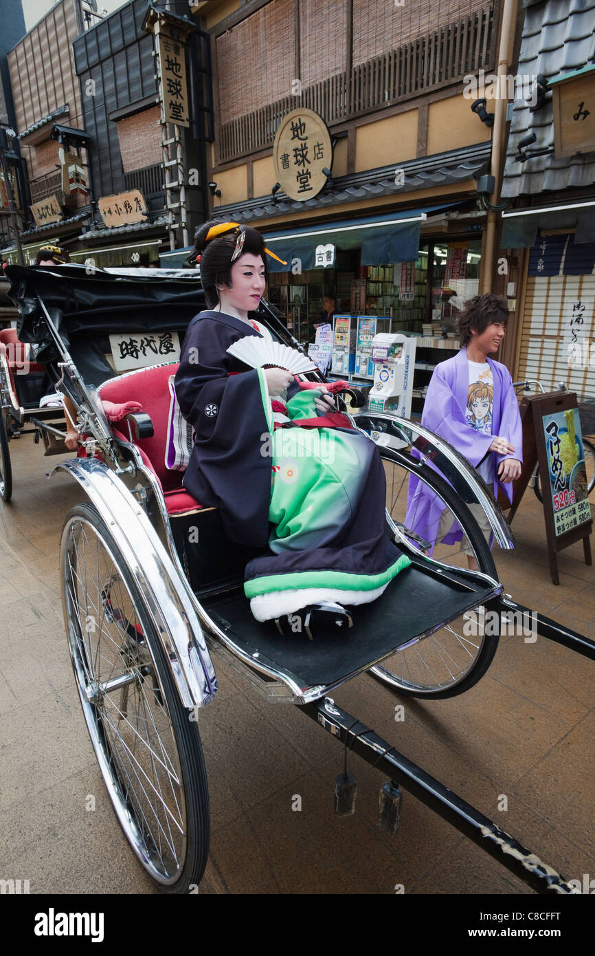 Japan, Tokyo, Asakusa, Geisha in Rickshaw Stock Photo - Alamy