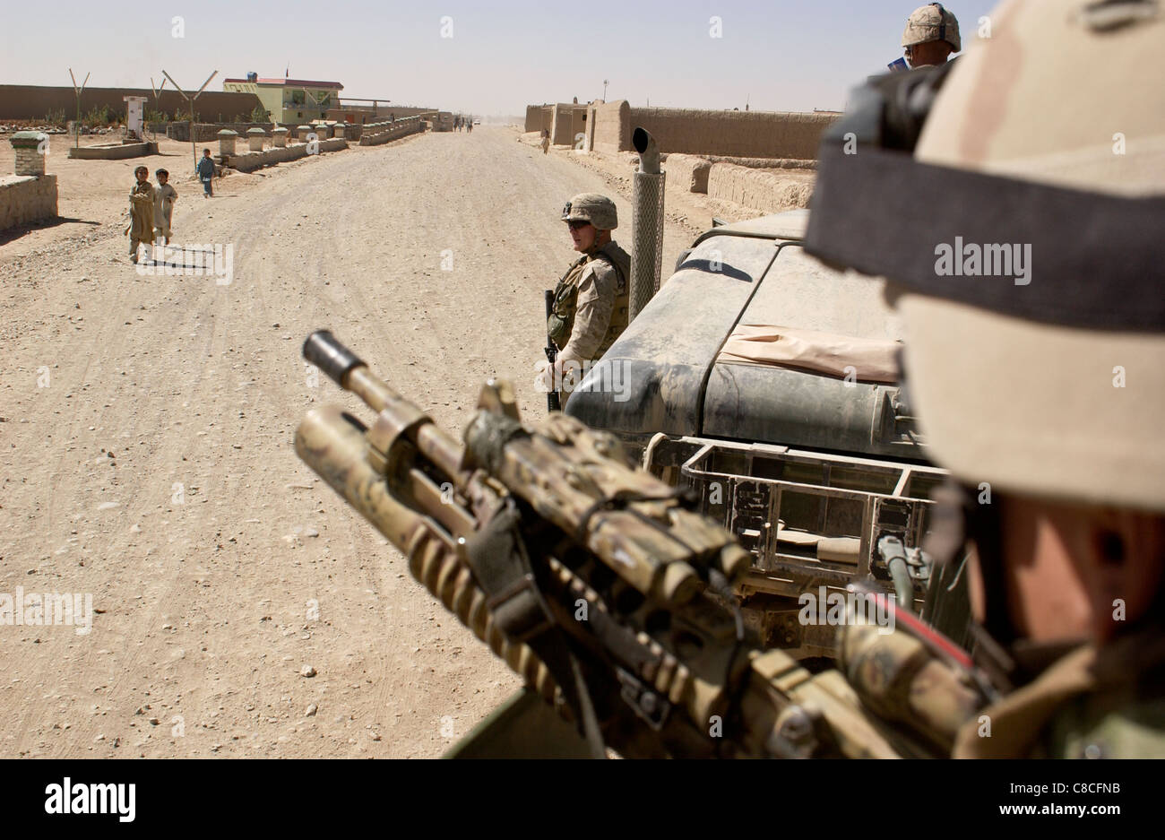 Members of the U.S. 82nd Airborne Division set out on patrol from the ...