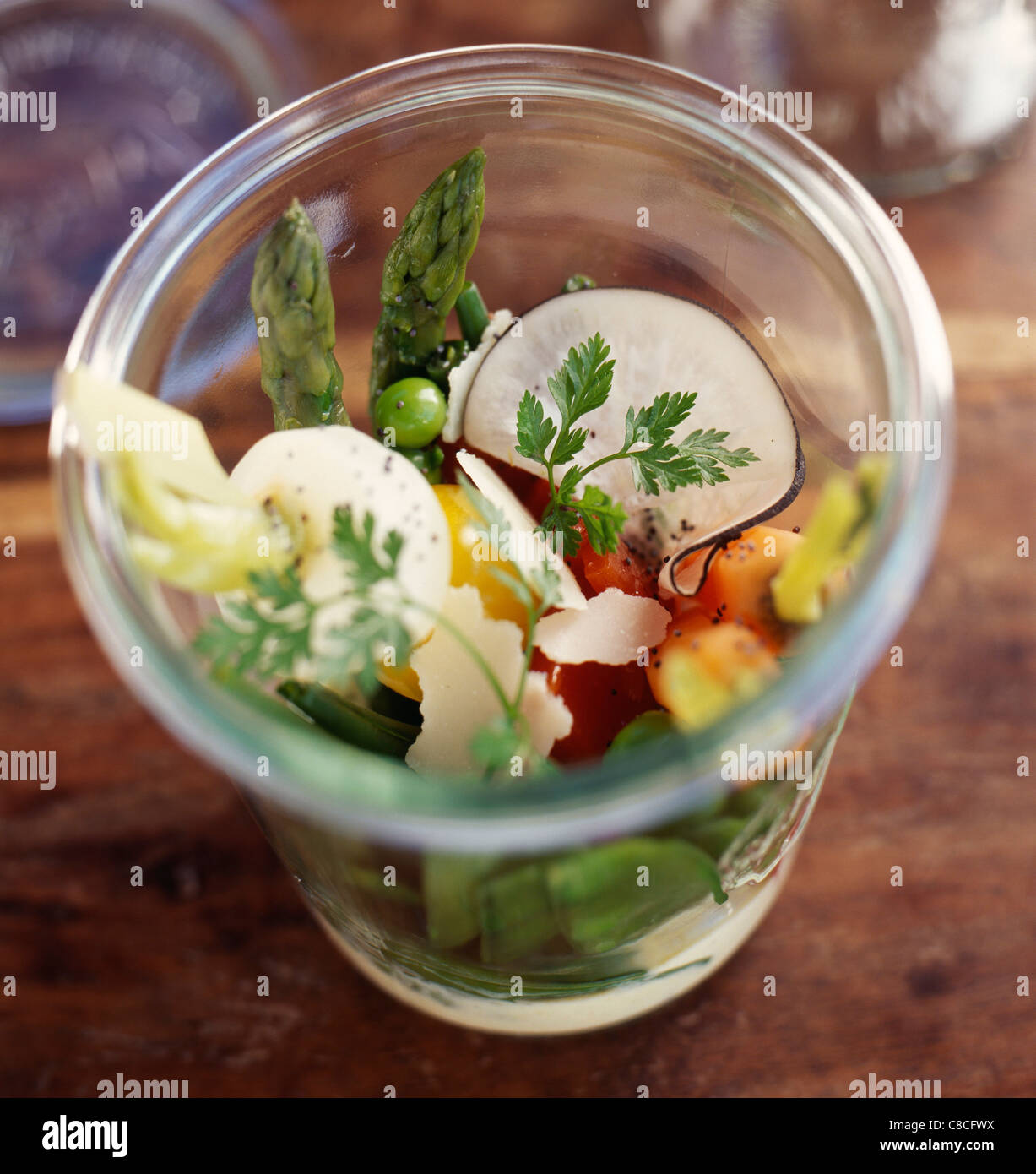 Crunchy vegetable summer salad Stock Photo - Alamy