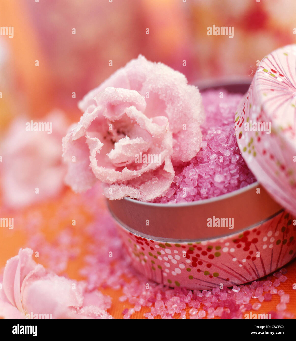 Rose crystallized with sugar Stock Photo - Alamy