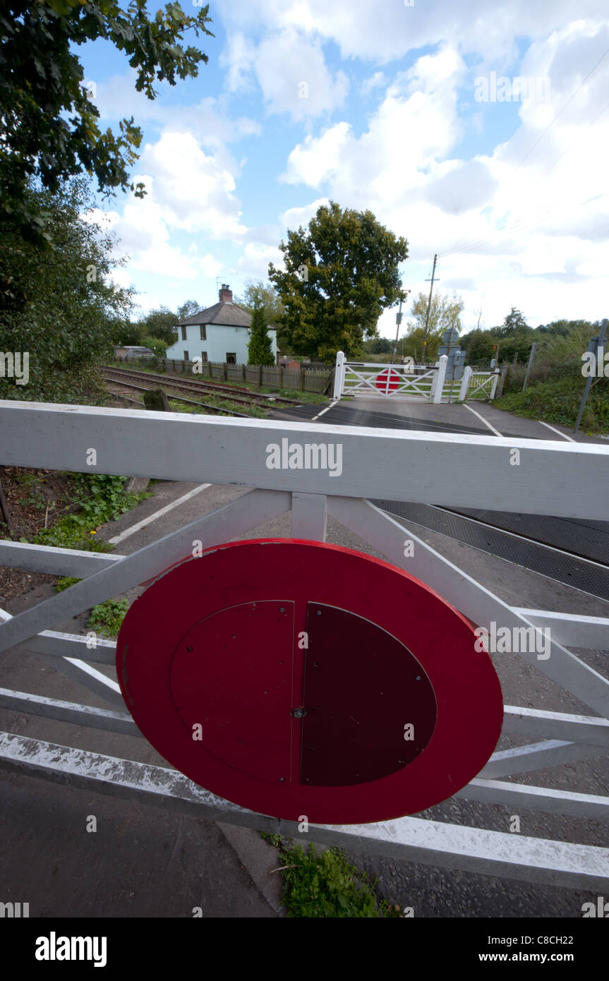 Railway crossing gates hi-res stock photography and images - Alamy