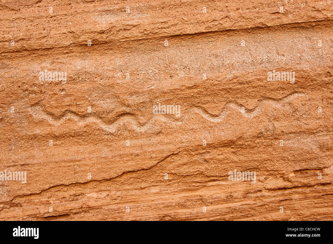 Snake petroglyph at Kasha-Katuwe Tent Rocks National Monument, New ...