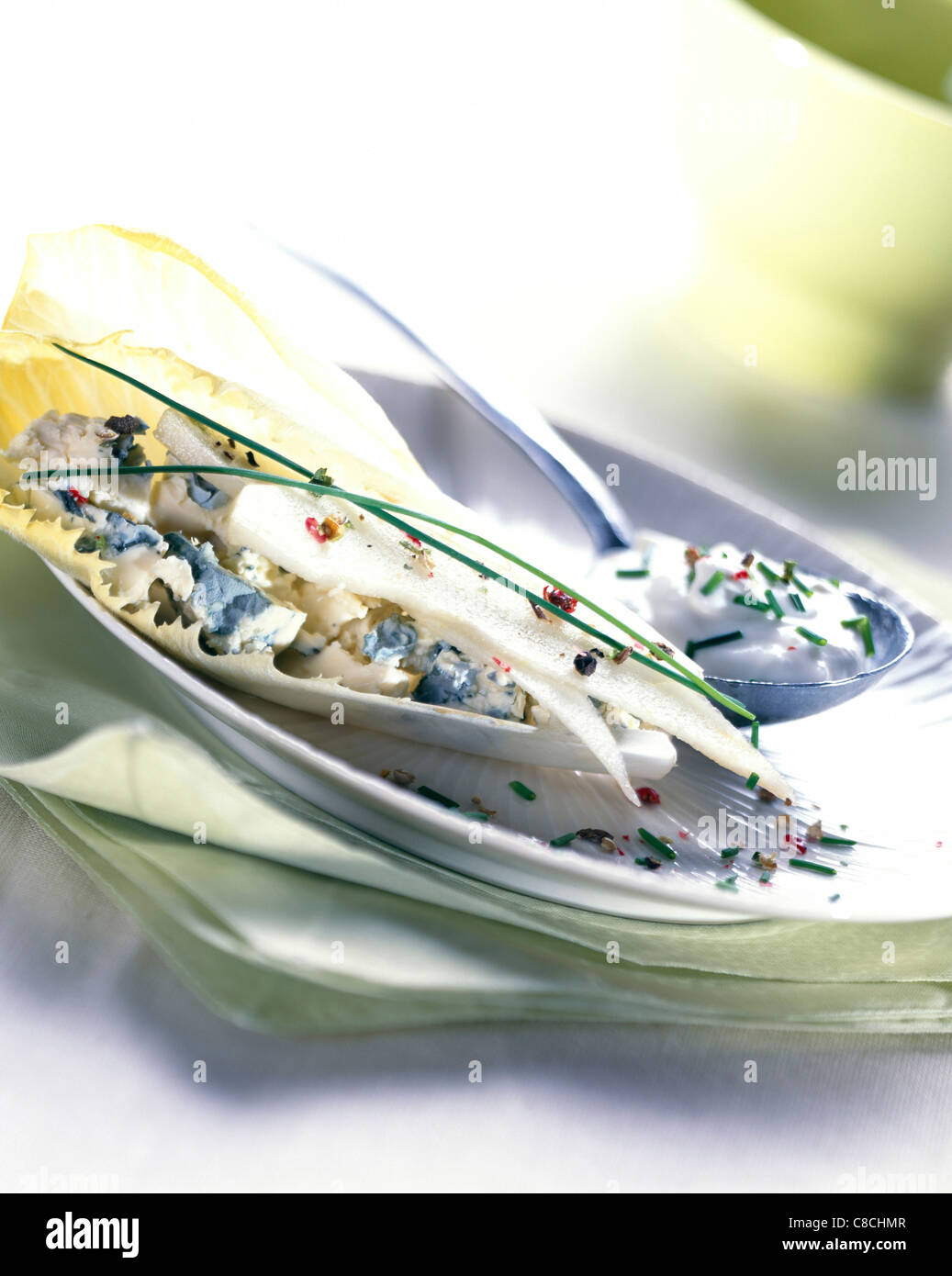 pear, French endive and roquefort salad Stock Photo - Alamy