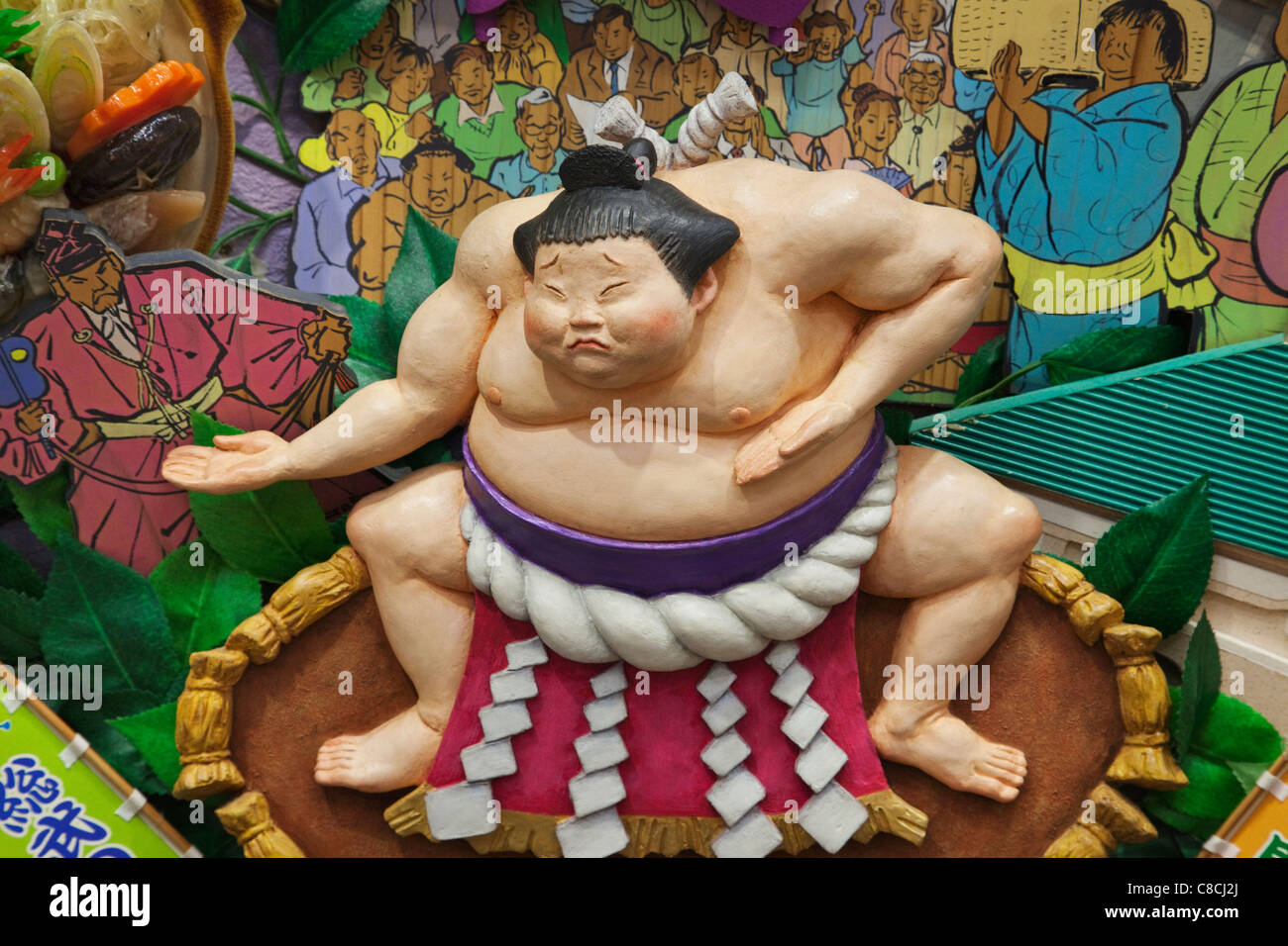 Japan, Tokyo, Model of Sumo Wrestler Stock Photo - Alamy