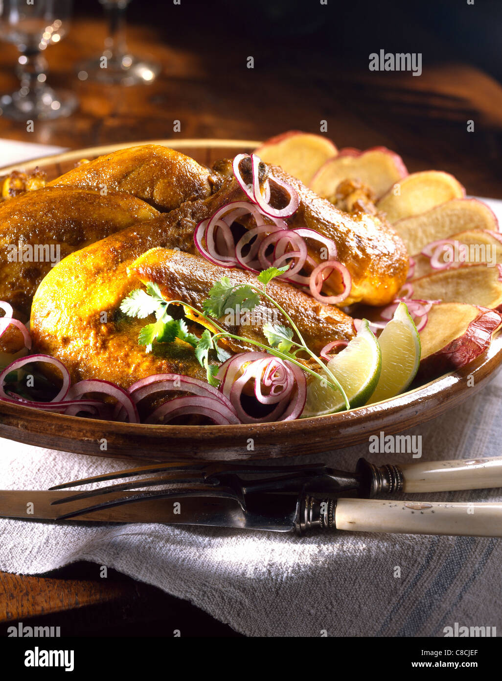 grilled curry marinated chicken Stock Photo - Alamy