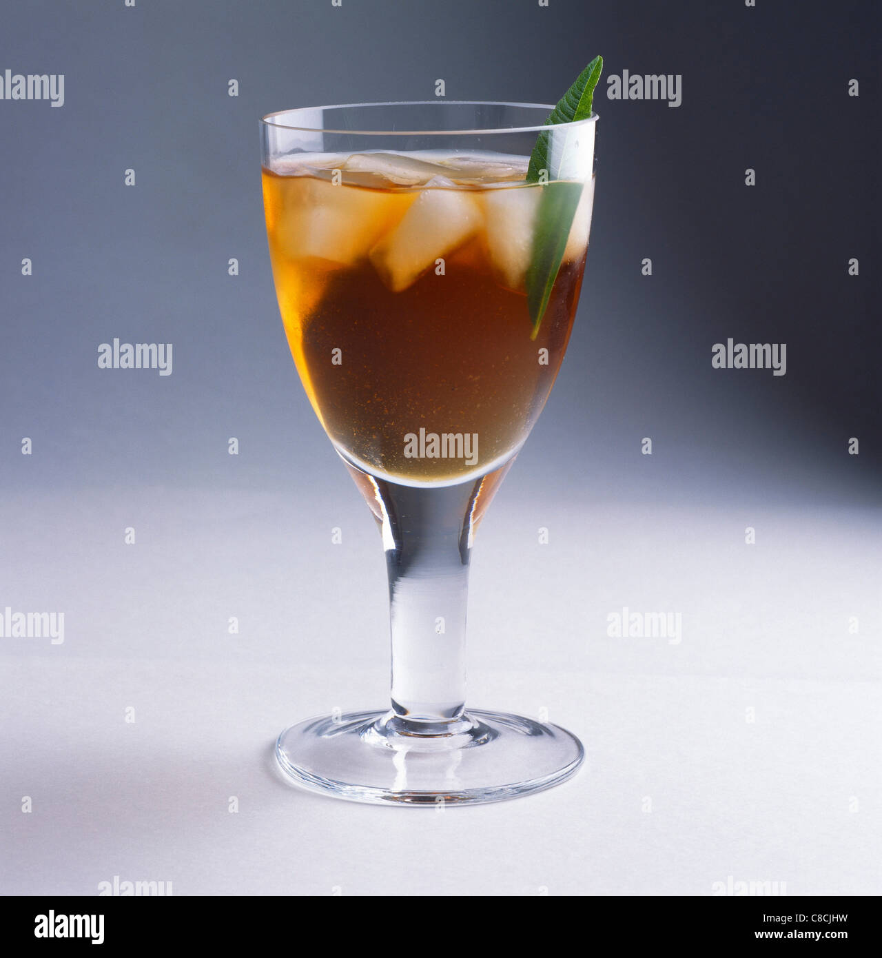 Iced verbena tea with citronella Stock Photo - Alamy