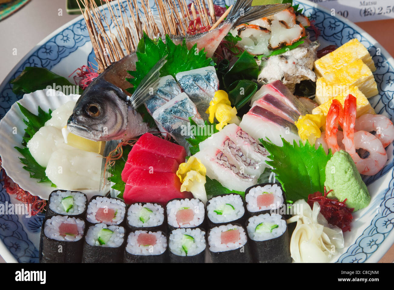 Japan, Tokyo, Tsukiji, Sushi Shop Window Display Stock Photo - Alamy