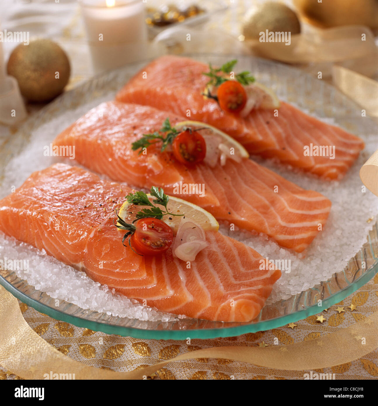 Slabs of salmon hi-res stock photography and images - Alamy