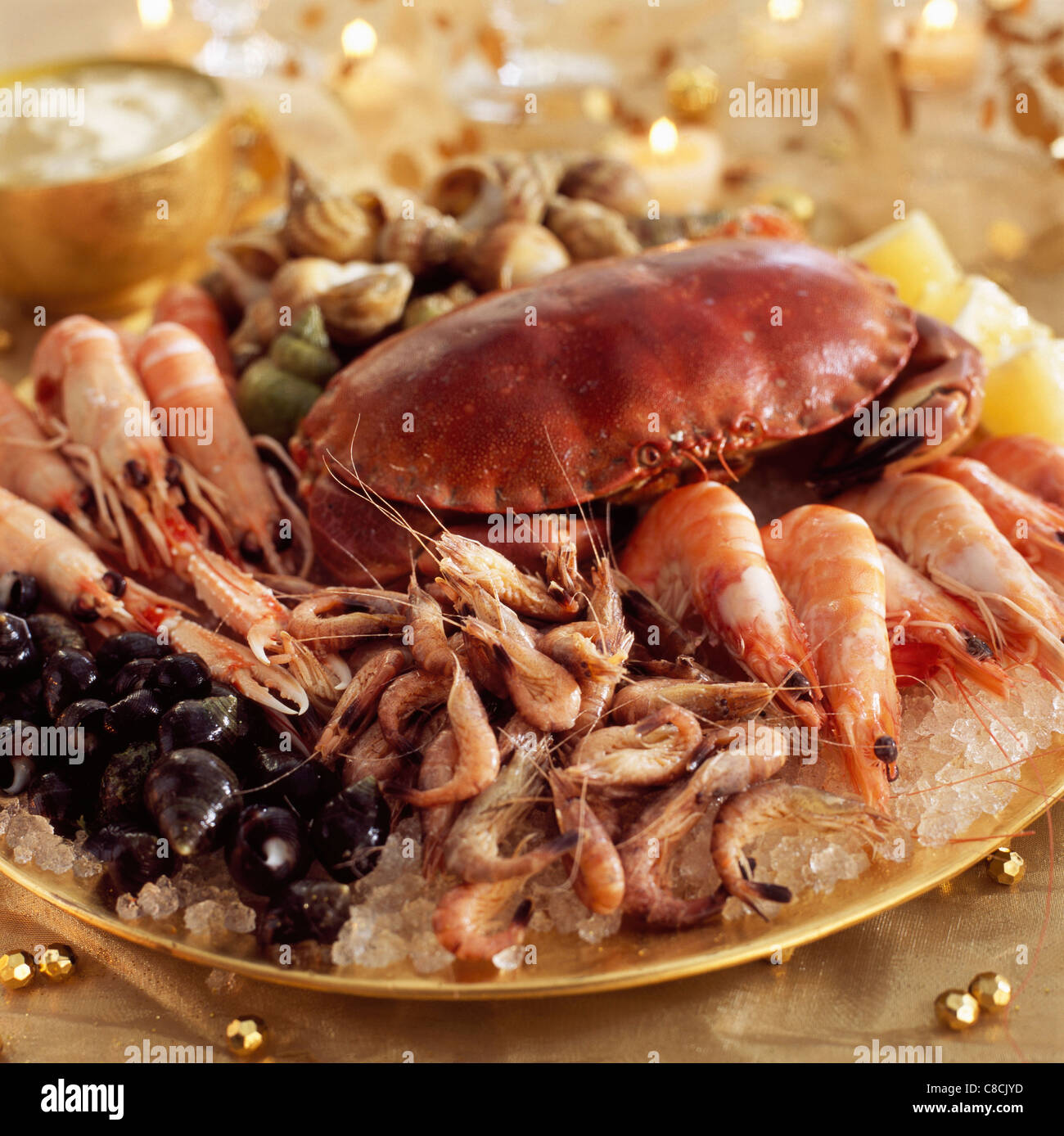 Selection of seafood Stock Photo - Alamy