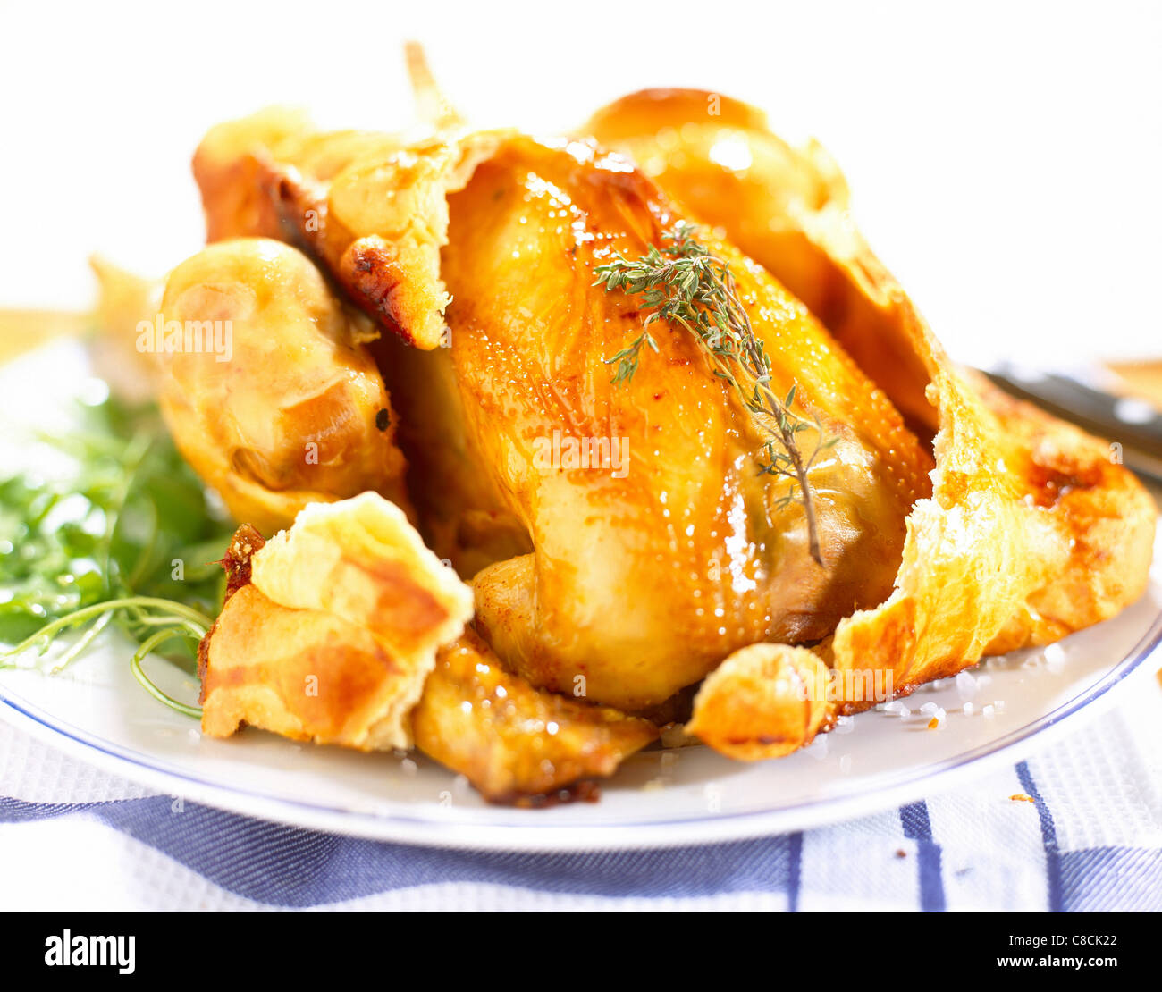 Chicken in salt crust hi-res stock photography and images - Alamy