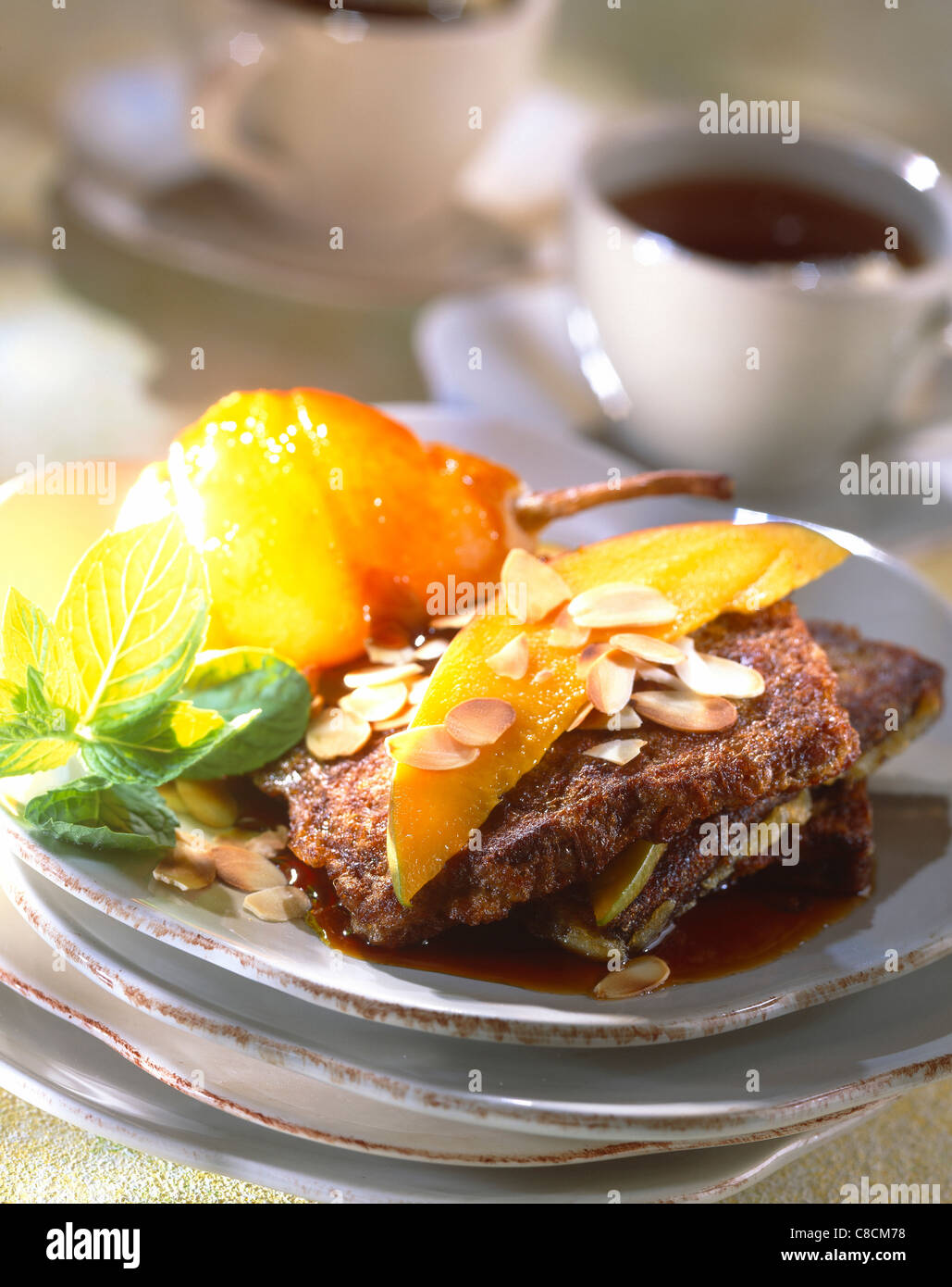 Gingerbread frenchtoast with mango Stock Photo - Alamy