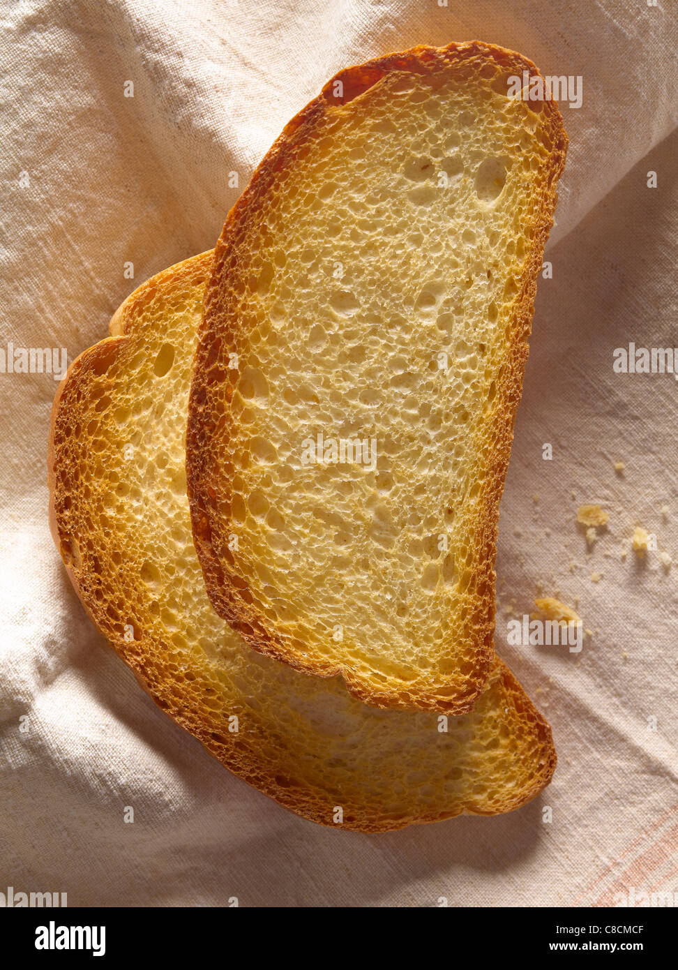 Two slices of toasted bread Stock Photo - Alamy