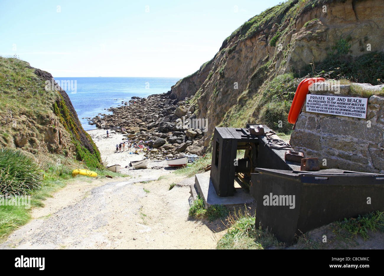 Slipway porthgwarra cove cornwall hi-res stock photography and images ...