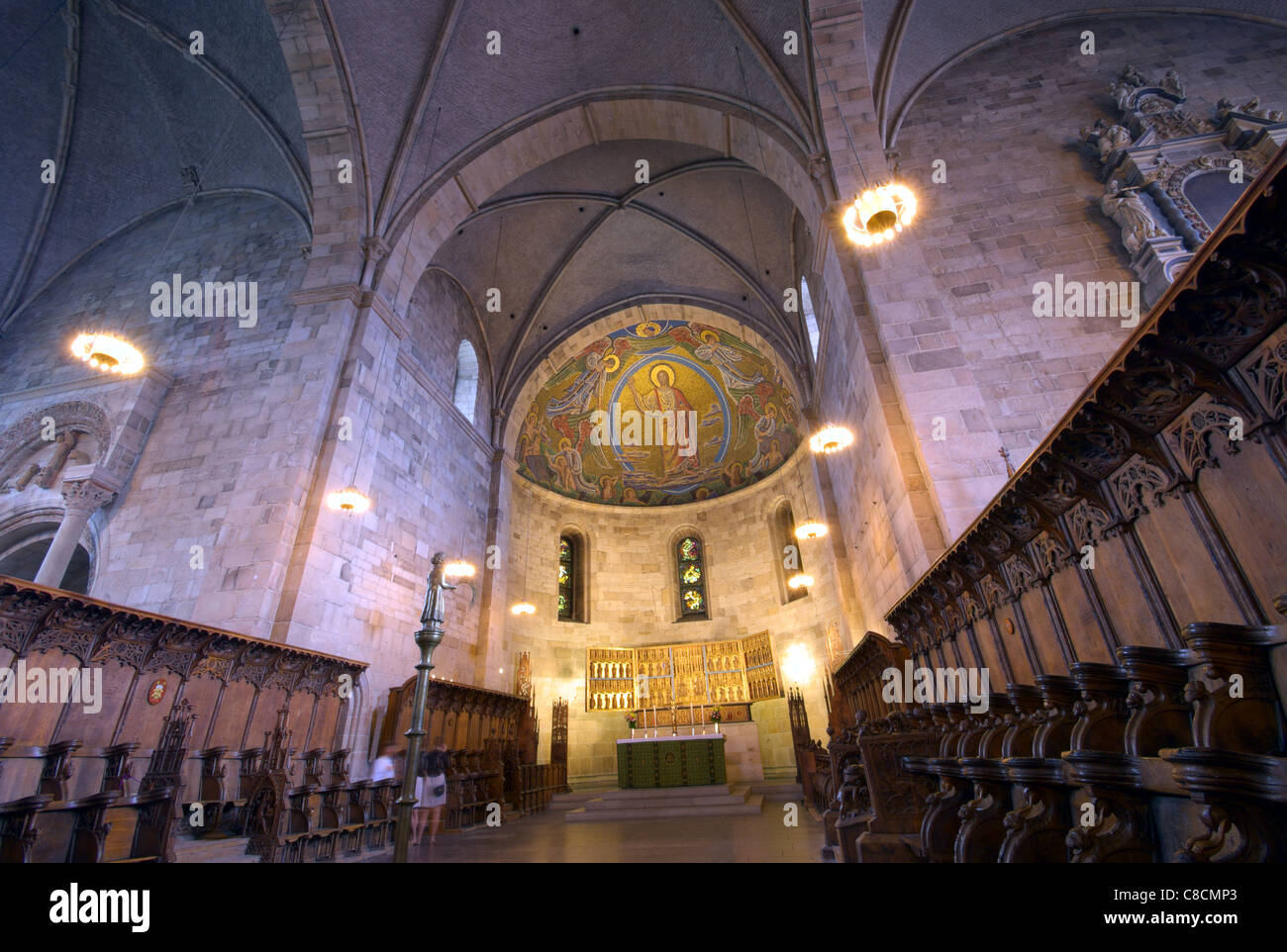 Sweden, Lund cathedral interior Stock Photo - Alamy