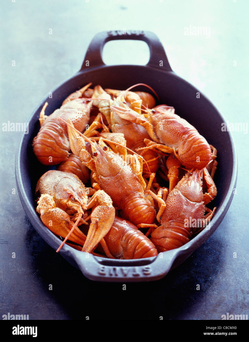 Dish of cooked crayfish Stock Photo - Alamy