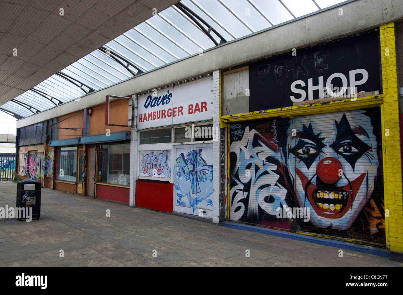 Margate beach and seafront Thanet Kent England Arlington square closed ...