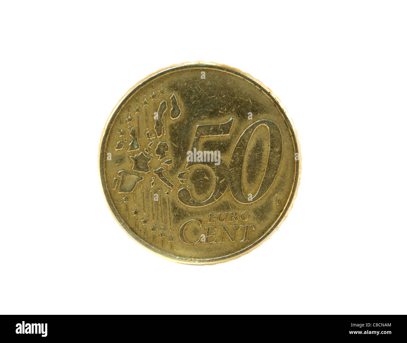 euro coin isolated on white background Stock Photo - Alamy