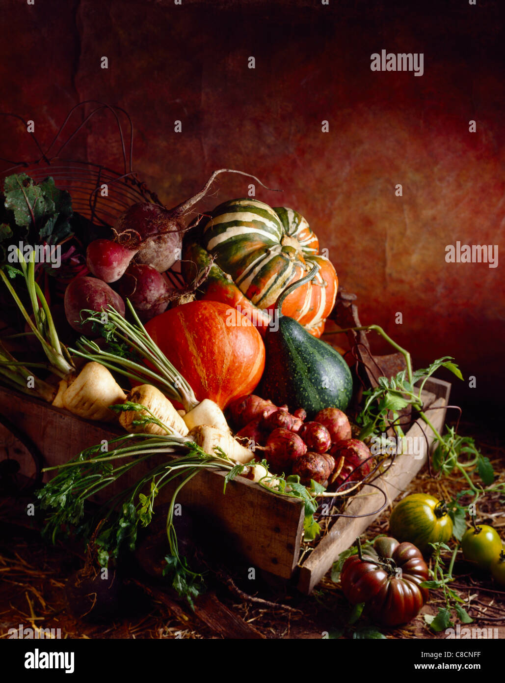 Still life of old-fashioned vegetables Stock Photo - Alamy