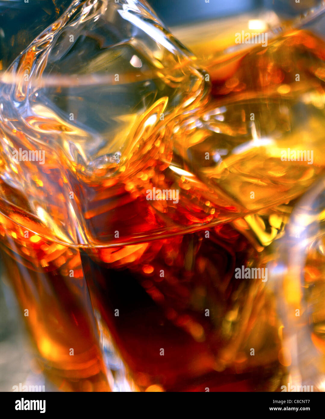 whisky and ice cubes Stock Photo - Alamy