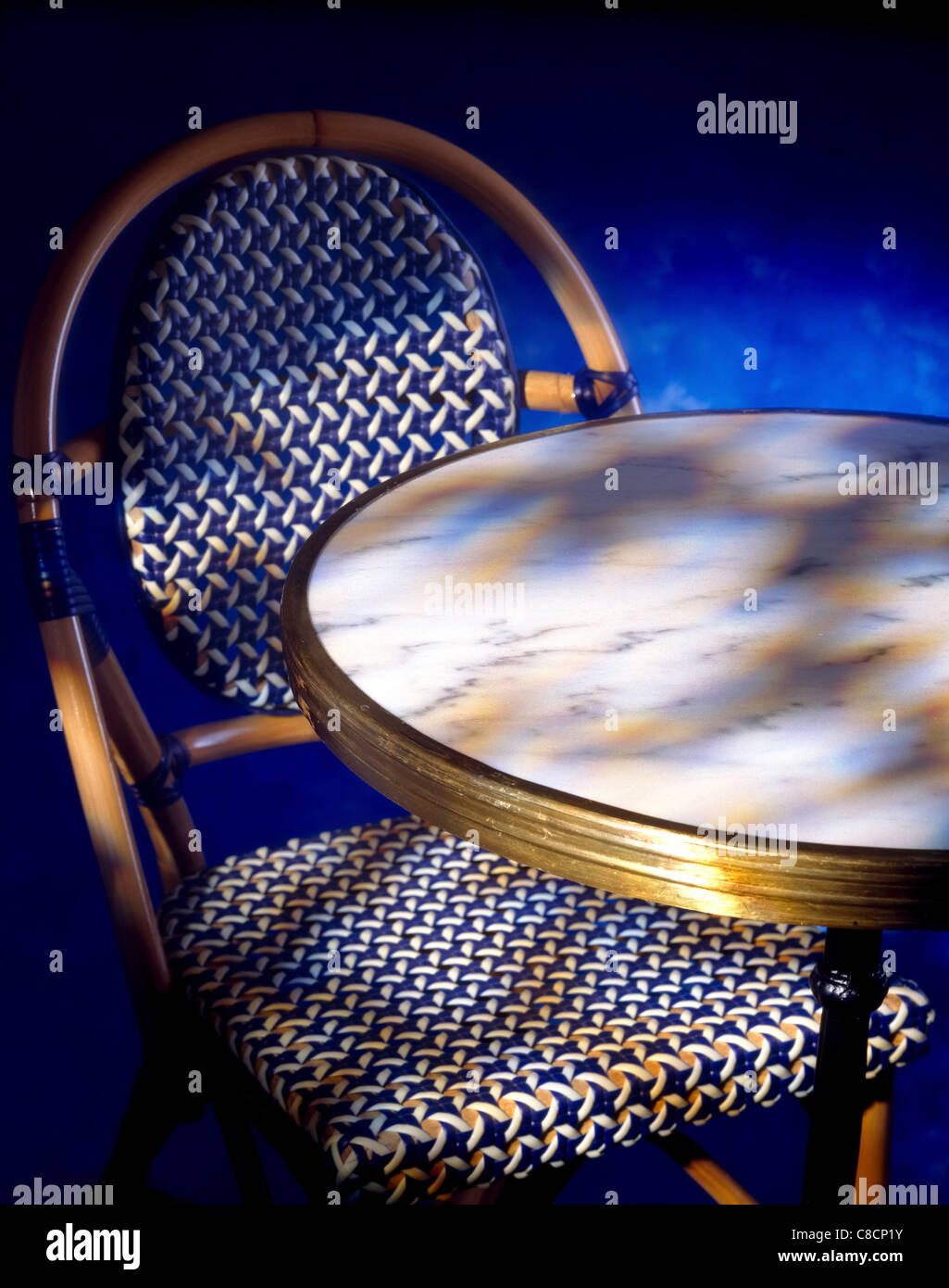 Coffee table and chair Stock Photo - Alamy