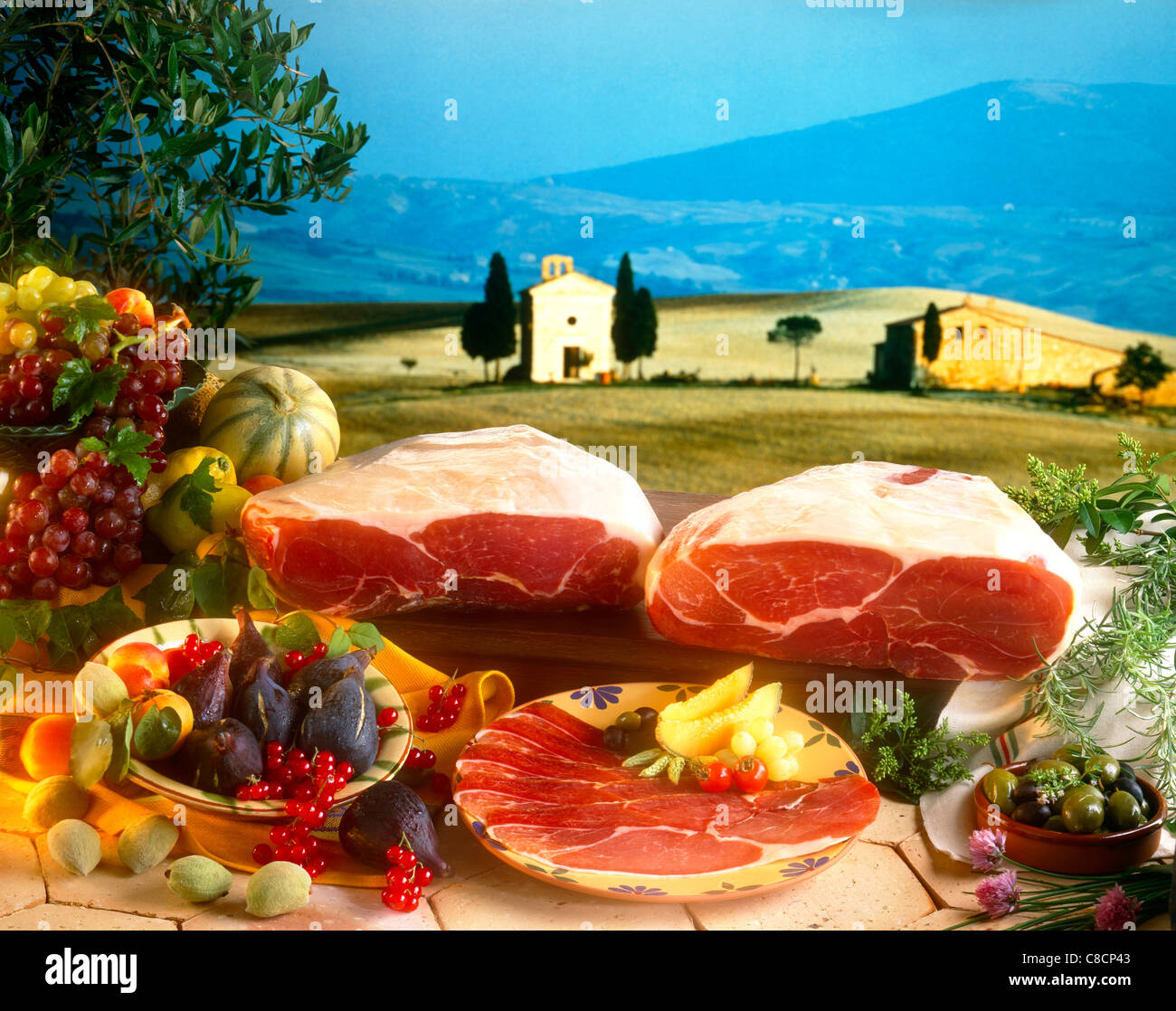 raw Italian hams Stock Photo - Alamy