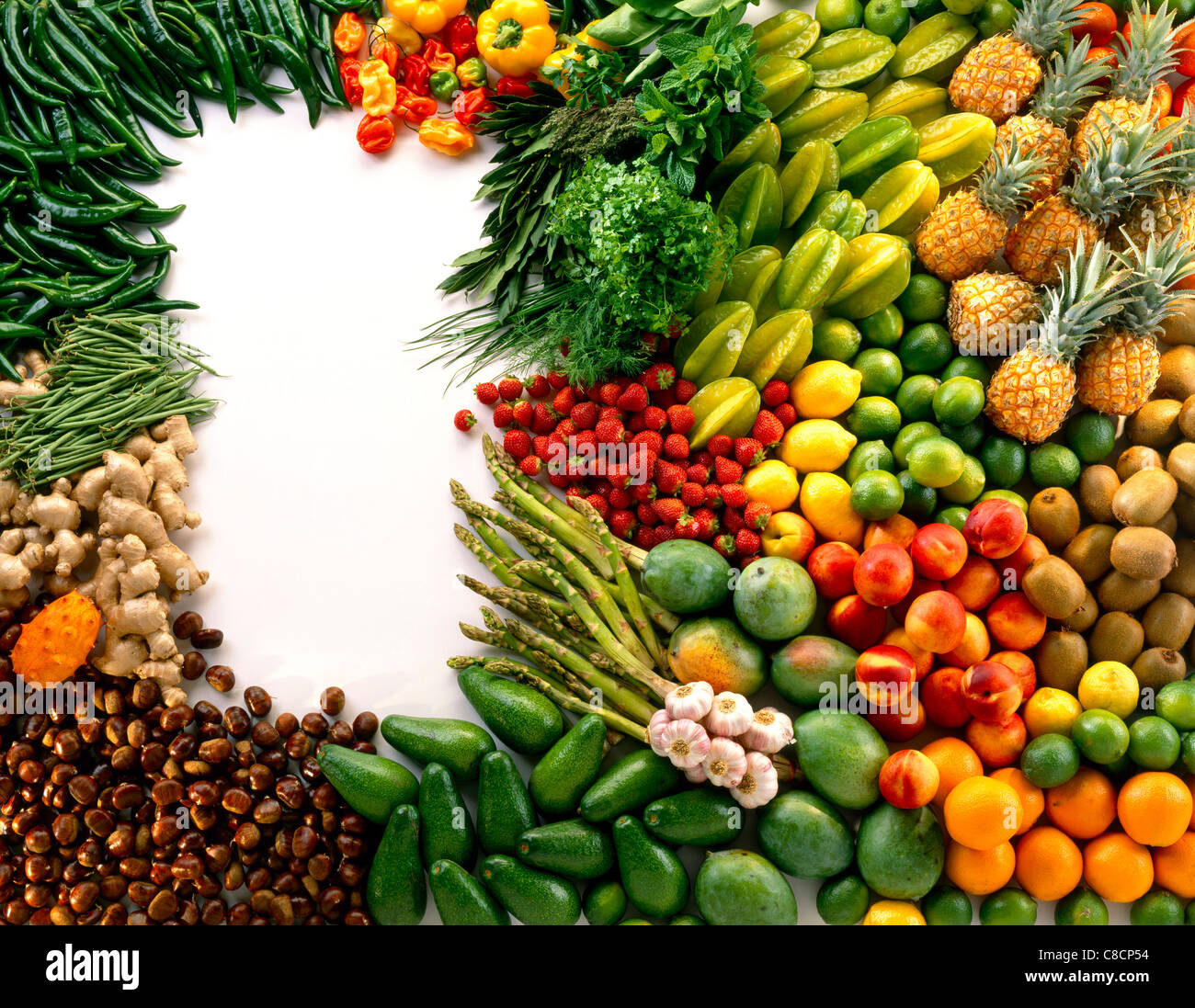selection of fruit and vegetables Stock Photo - Alamy