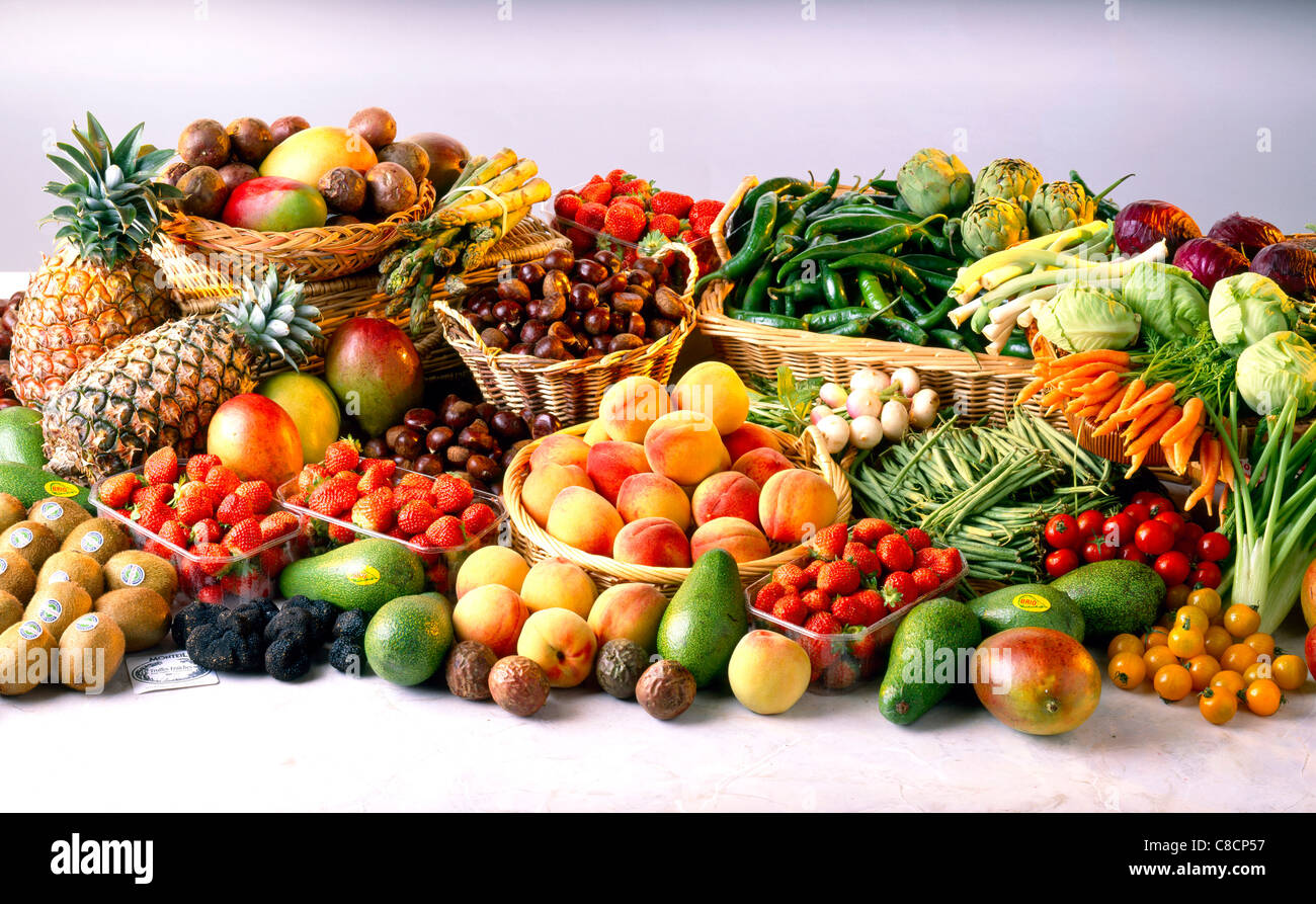 composition of fruit and vegetables Stock Photo - Alamy