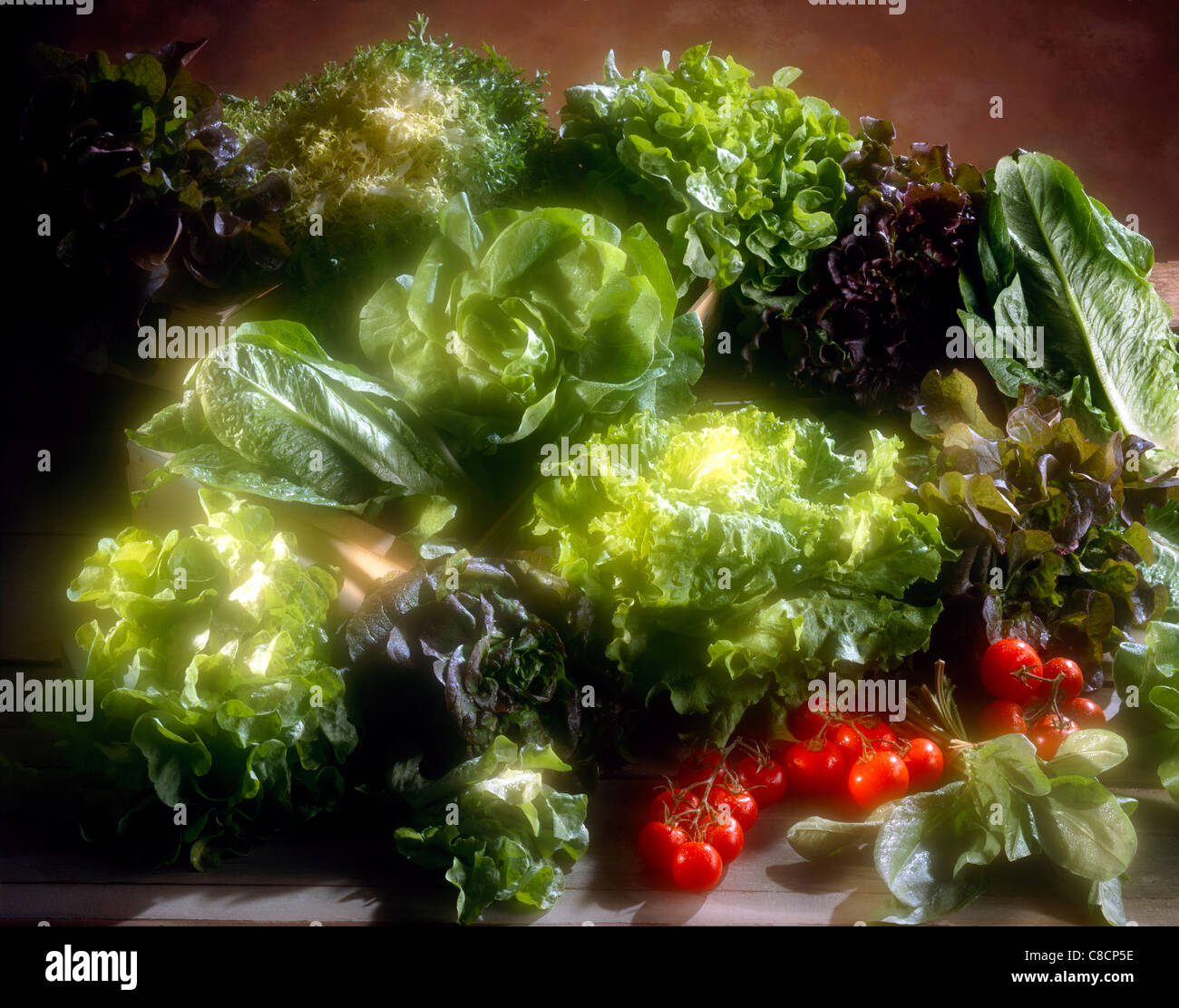 selection of lettuces Stock Photo - Alamy