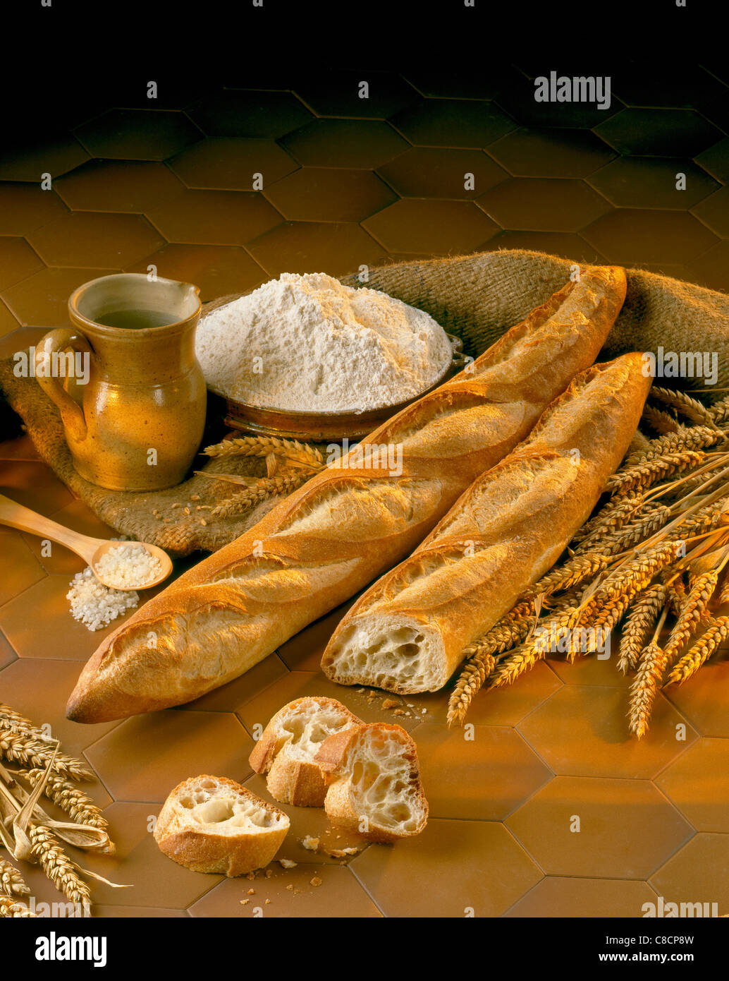baguettes in rustic setting Stock Photo - Alamy