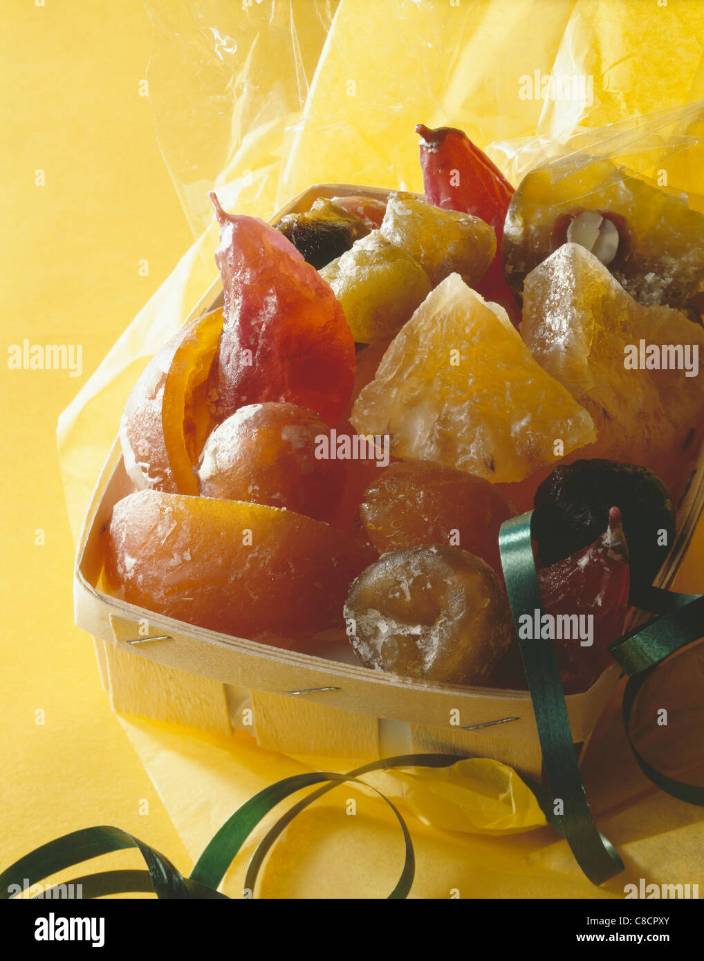 Selection of confit fruits Stock Photo - Alamy