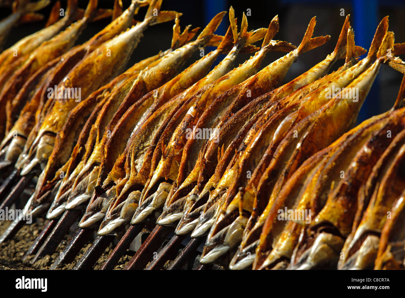 world famous Oktoberfest in Munich, Germany, with grilled fish Stock ...