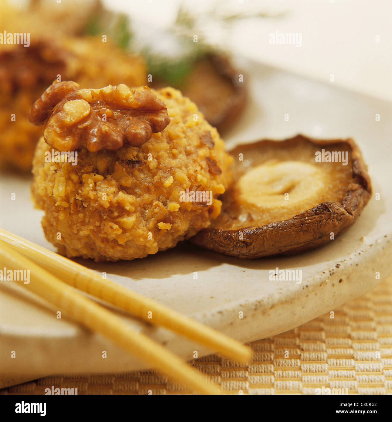 Cheese and mushroom balls Stock Photo - Alamy