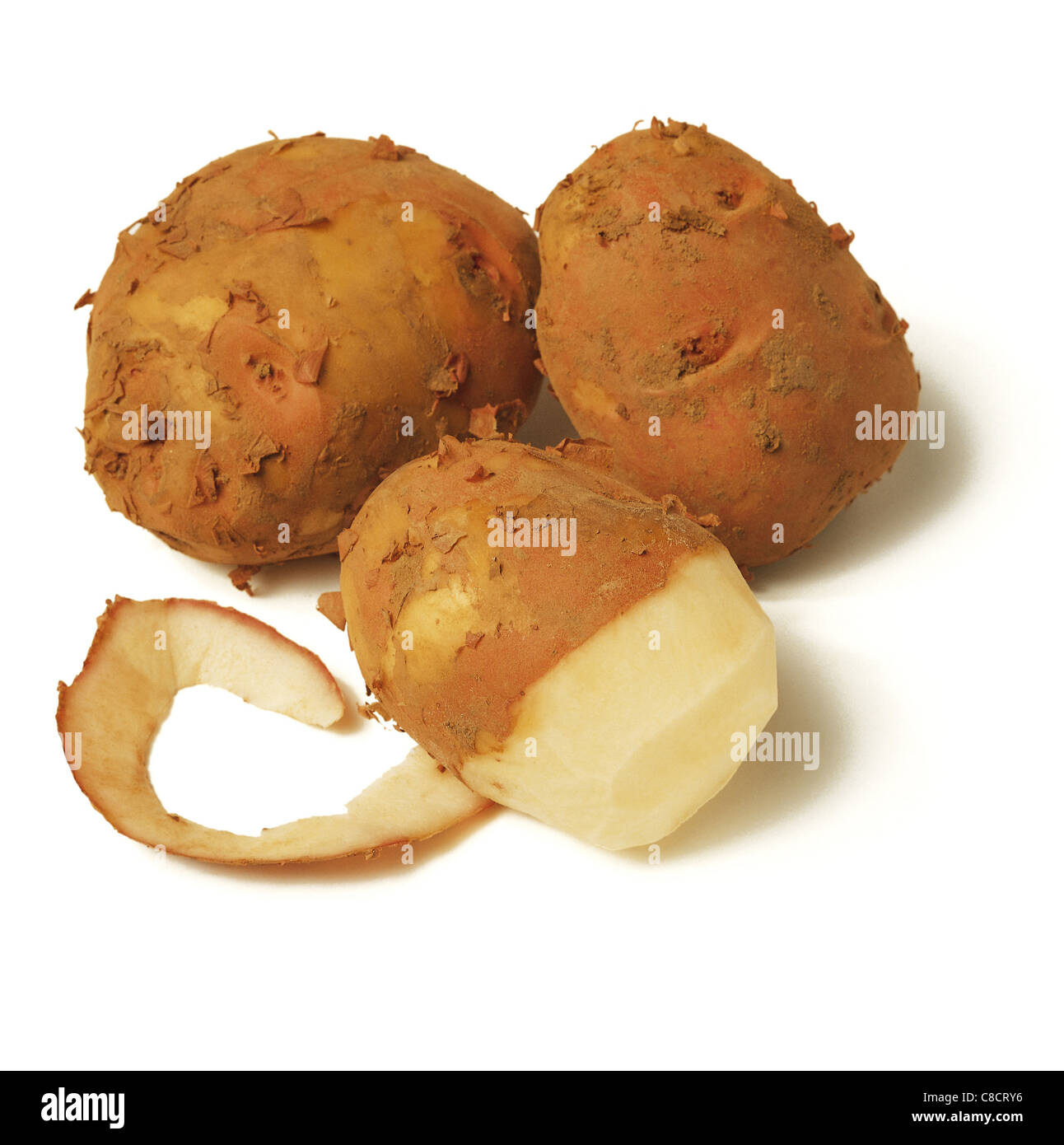 Potatoes and potato peel Stock Photo - Alamy