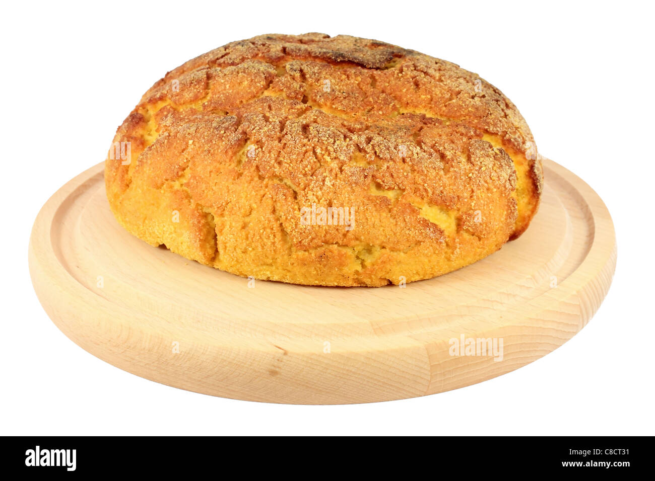 Fresh maize corn bread isolated on white Stock Photo - Alamy