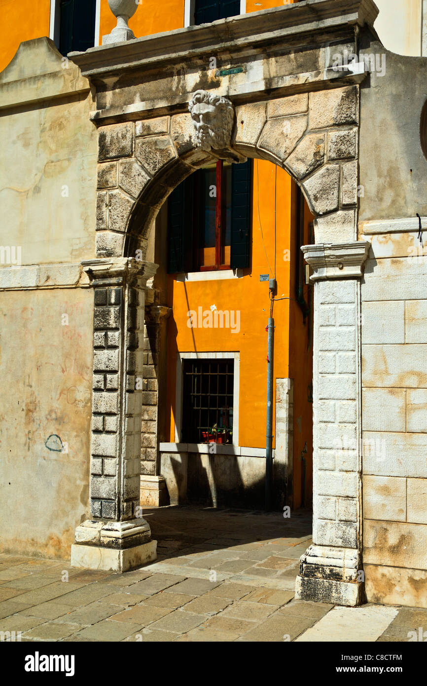 Stone arch Venice Italy Stock Photo - Alamy